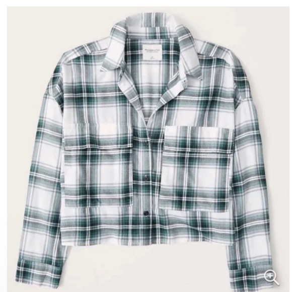 Abercrombie & Fitch | Tops | Abercrombie Fitch 9s Cropped Boxy Flannel ...